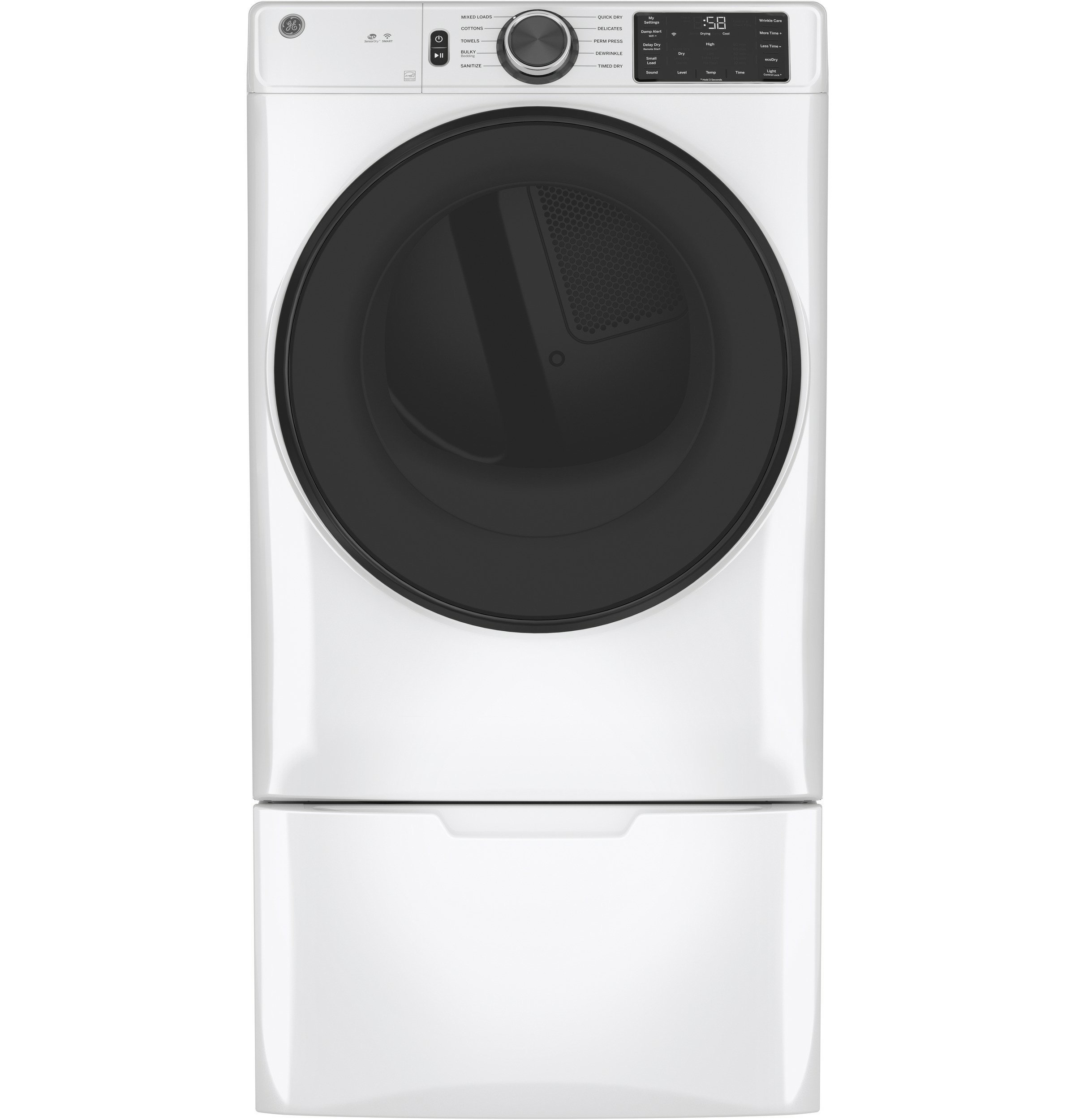 GE Appliances Smart Laundry Appliances 7.8 Cubic Feet High Efficiency ...