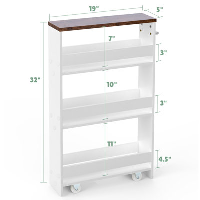 Costway Mobile Slim Utility Cart & Reviews | Wayfair