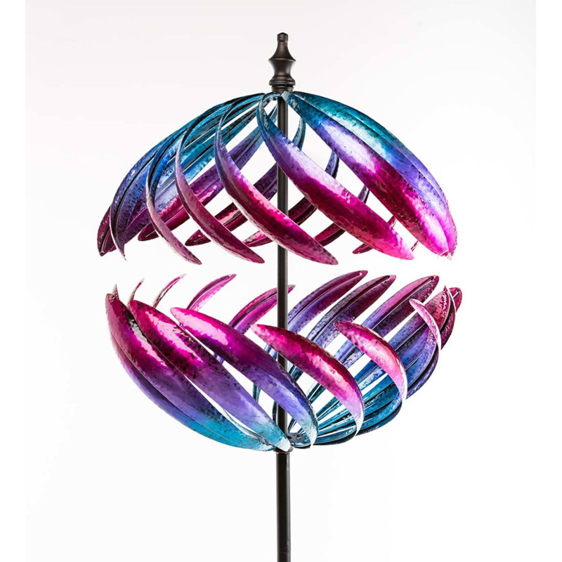 Plow & Hearth Split Sphere Metal Garden Wind Spinner & Reviews | Wayfair