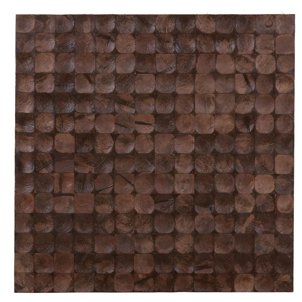 Ecotessa Kelapa Coconut Shell Mosaic Tile in Brown Bliss | Wayfair