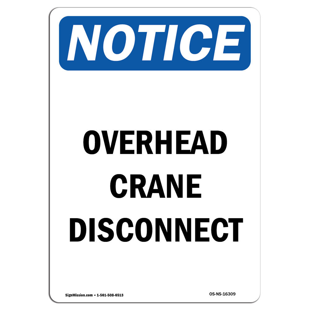 SignMission Overhead Crane Disconnect Sign | Wayfair