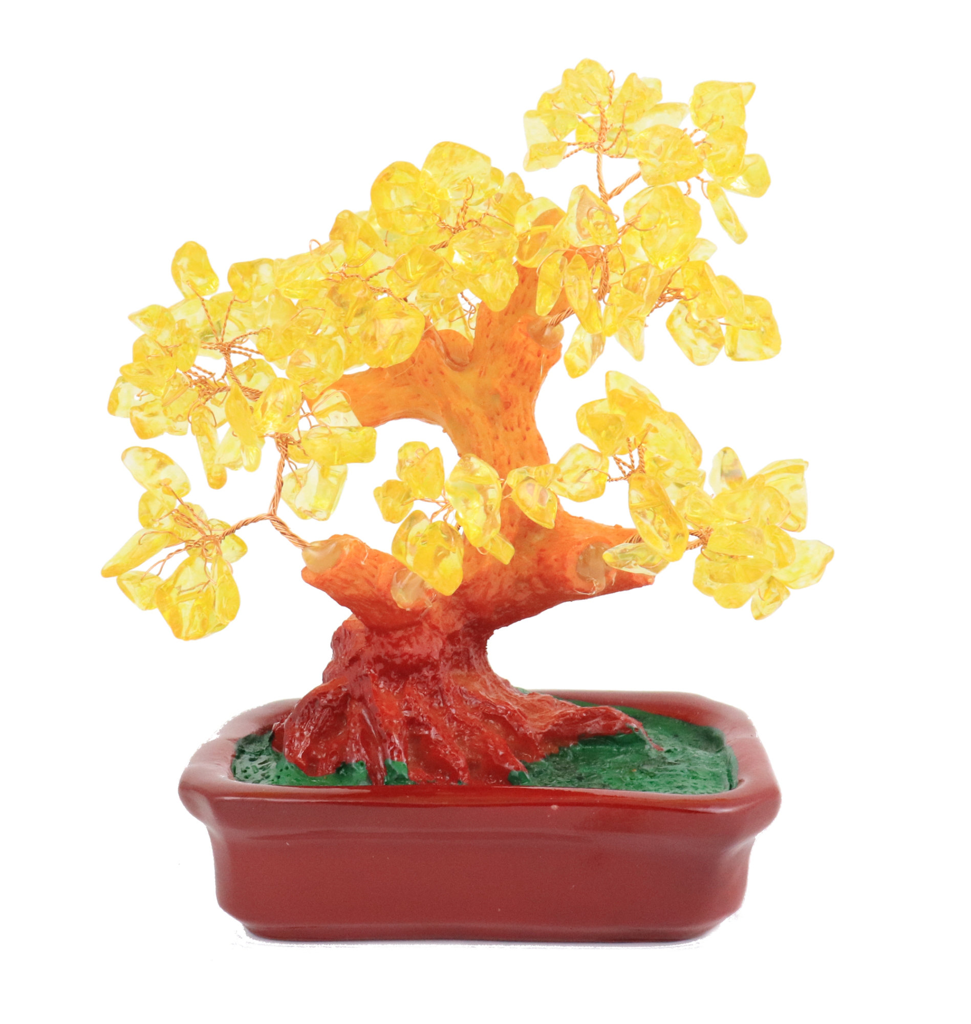 Bungalow Rose Citrine Gemstone Tree Statue | Wayfair