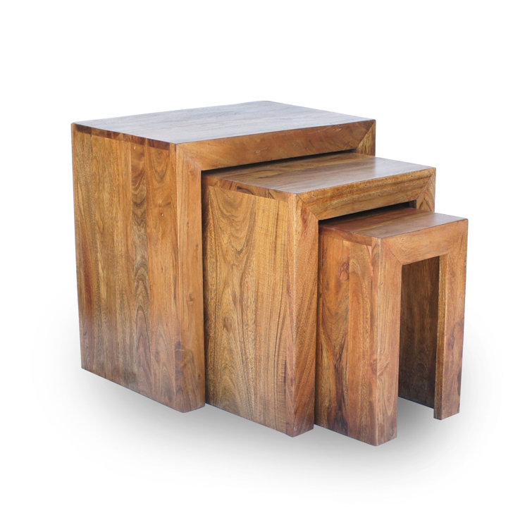 Eco India Direct Ltd Cube 3 Piece Nest of Tables & Reviews | Wayfair.co.uk