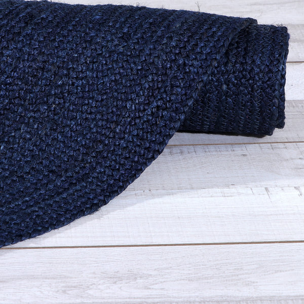 Latitude Run® Handmade Flatweave Jute/Sisal Navy Rug & Reviews | Wayfair