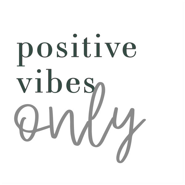Trinx Positive Vibes Only - Wrapped Canvas Print | Wayfair