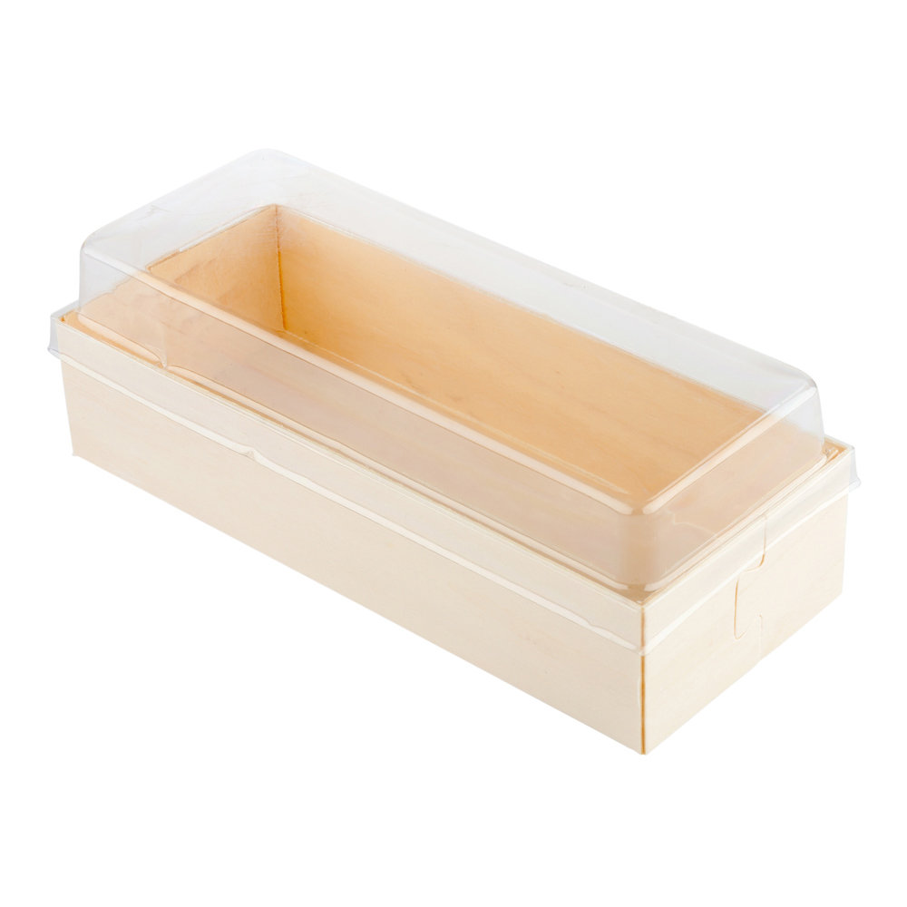 Restaurantware Taipei Clear Plastic Lid - Fits Rectangle Poplar Long ...