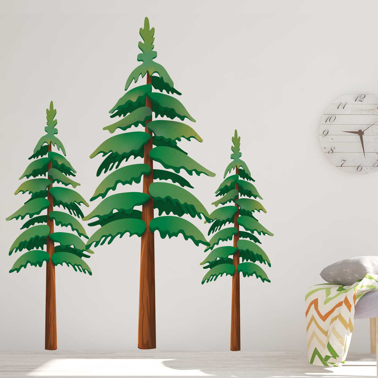 Loon Peak® Pine Tree Wall Decal | Wayfair