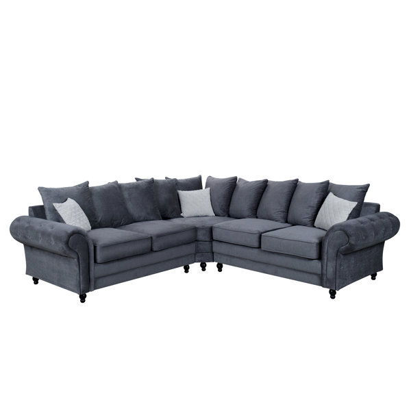 Three Posts Stiles 3 - Piece Upholstered Corner Sofa | Wayfair.co.uk