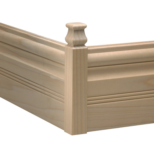 Ornamental Mouldings Pine Outside Base Connector Floor Moulding 6.75" H ...