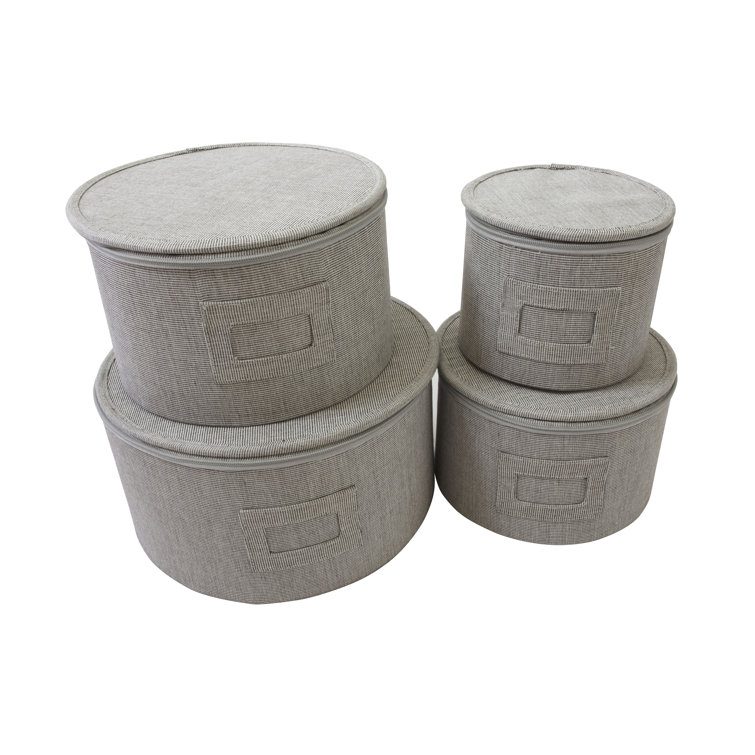 In This Space 4 Piece Round Plate Storage Case Set & Reviews | Wayfair