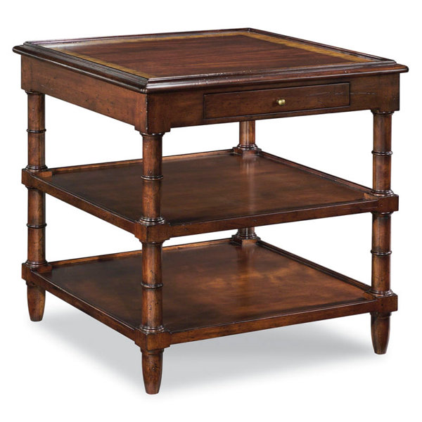 WoodbridgeFurniture Regency 27'' Tall Tray Top End Table with Storage ...