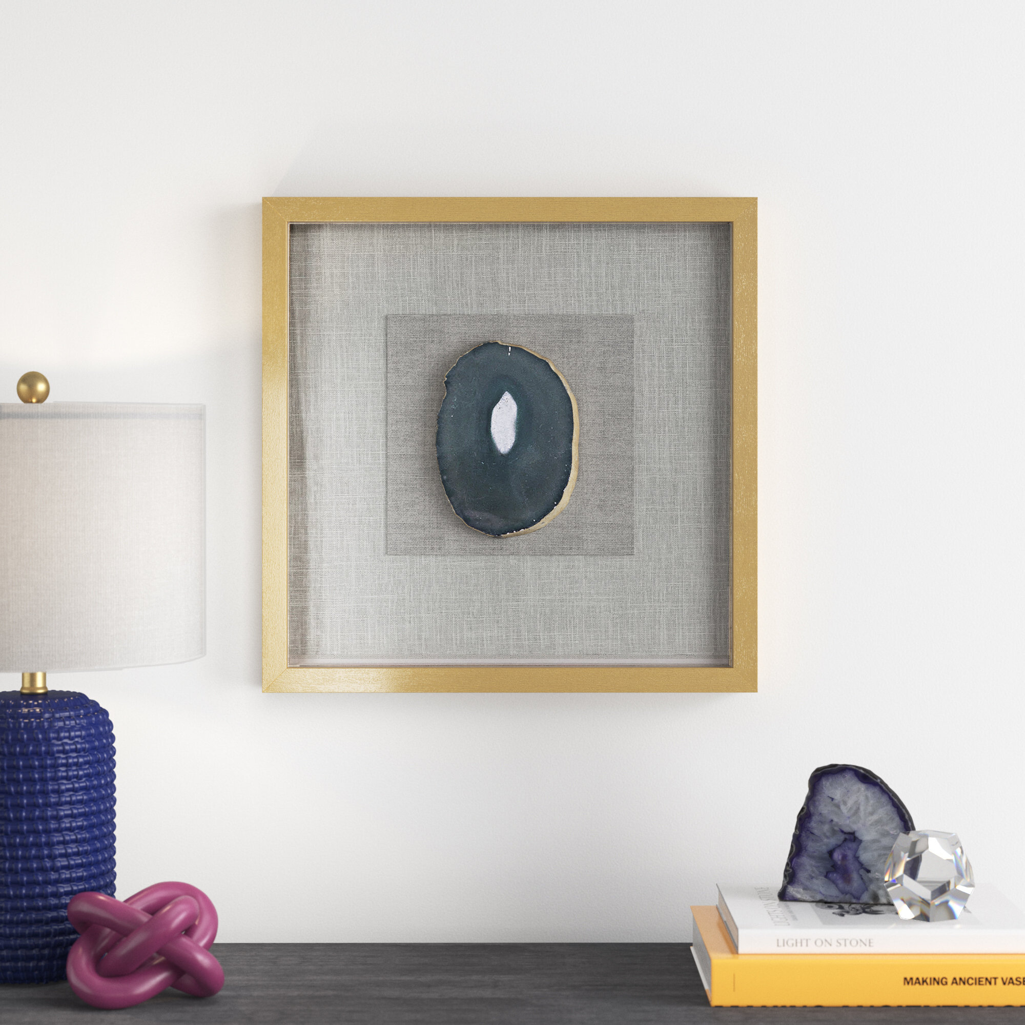 Etta Avenue™ Agate Stone Shadow Box Wall Decor | Wayfair
