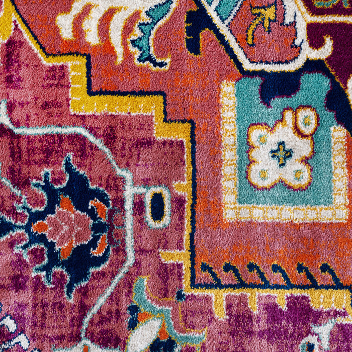 Bungalow Rose Depew Machine Woven / Power Loomed Performance Purple ...