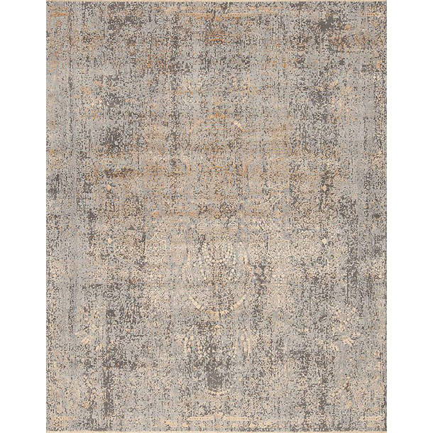 Samad Rugs Nirvana Couture Silk Damask Area Rug in Silver/Gold | Perigold