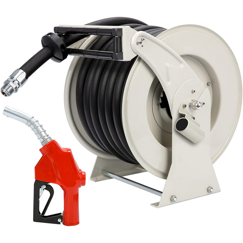 Domccy® Fuel Hose Reel 1" x 50' Spring Driven Retractable Diesel Hose ...