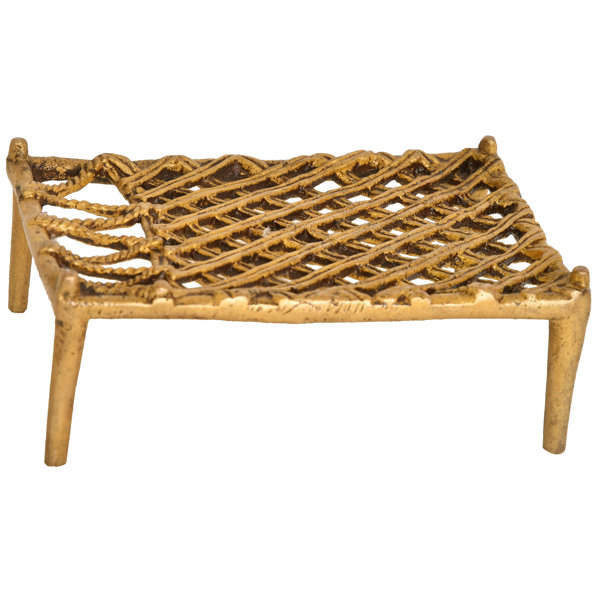 Exotic India Traditional Indian Rope Charpai Sculpture | Wayfair