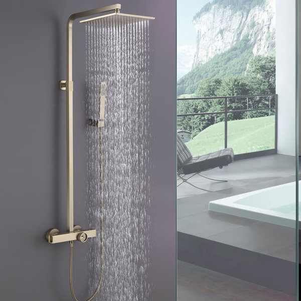 AWZTOO Complete Shower Faucet with Rough-in Valve | Wayfair