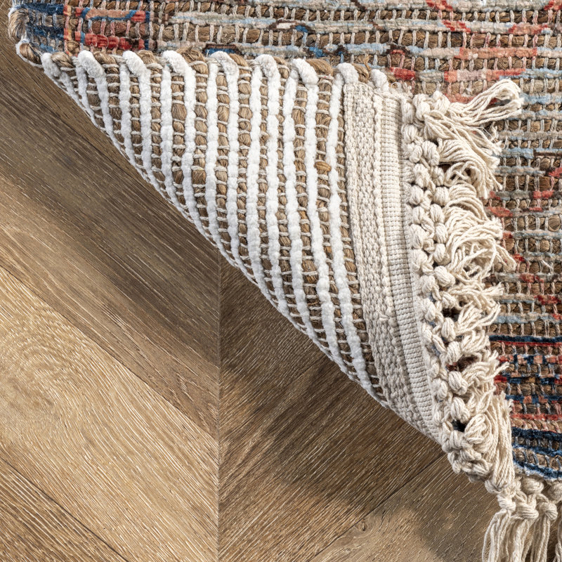 World Menagerie Shamus Traditional Distressed Medallion Flatweave Rust ...