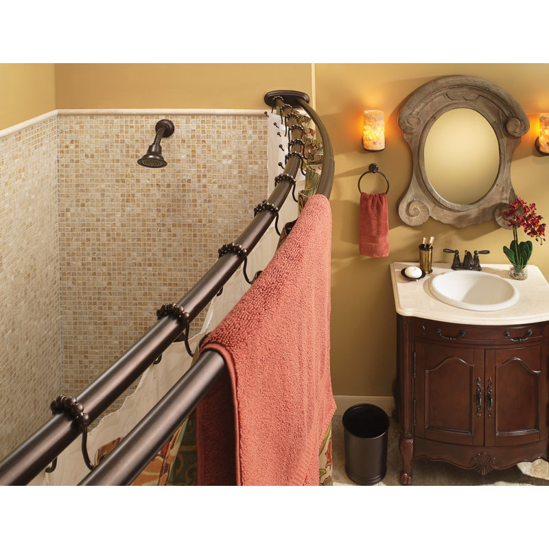 Moen Adjustable Double Curved Shower Curtain Rod & Reviews | Wayfair