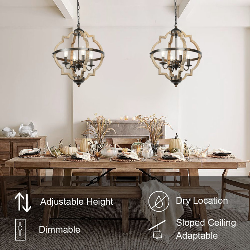 Ophelia & Co. Pollak 6 - Light Dimmable Lantern Geometric Chandelier ...