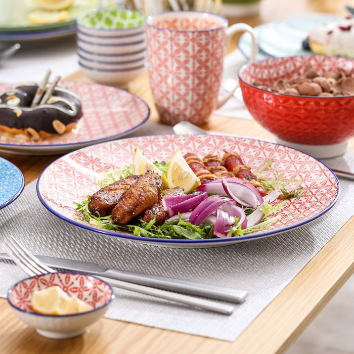 Latitude Run® Jabary Porcelain China Dinnerware Set - Service for 8 ...