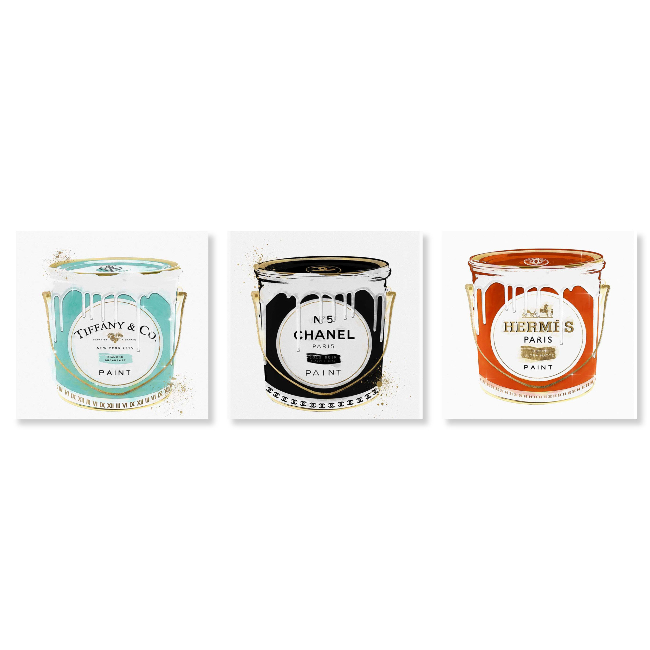 Oliver Gal Chic Luxury Paint Modern White by Oliver Gal - 3 Piece on ...