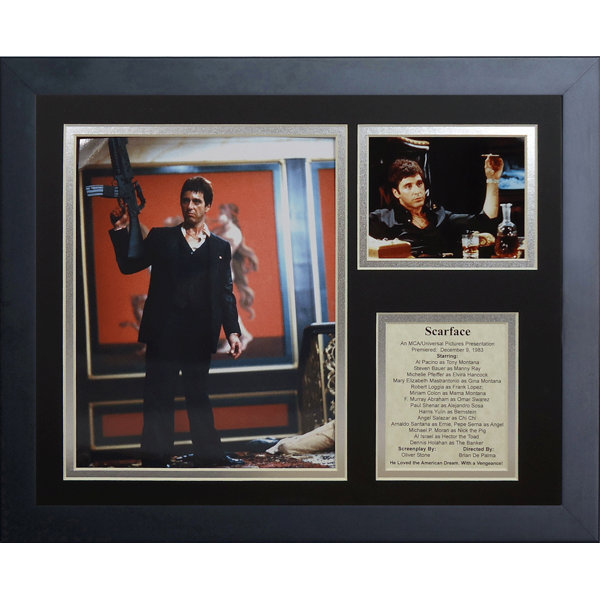 Legends Never Die Scarface Picture Frame Memorabilia | Wayfair