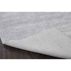 Everly Quinn Luxora Handmade Hand Loomed Gray Rug & Reviews | Wayfair