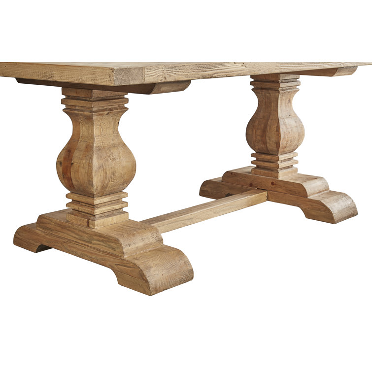 Furniture Classics Manor House 120'' Pine Solid Wood Trestle Dining ...