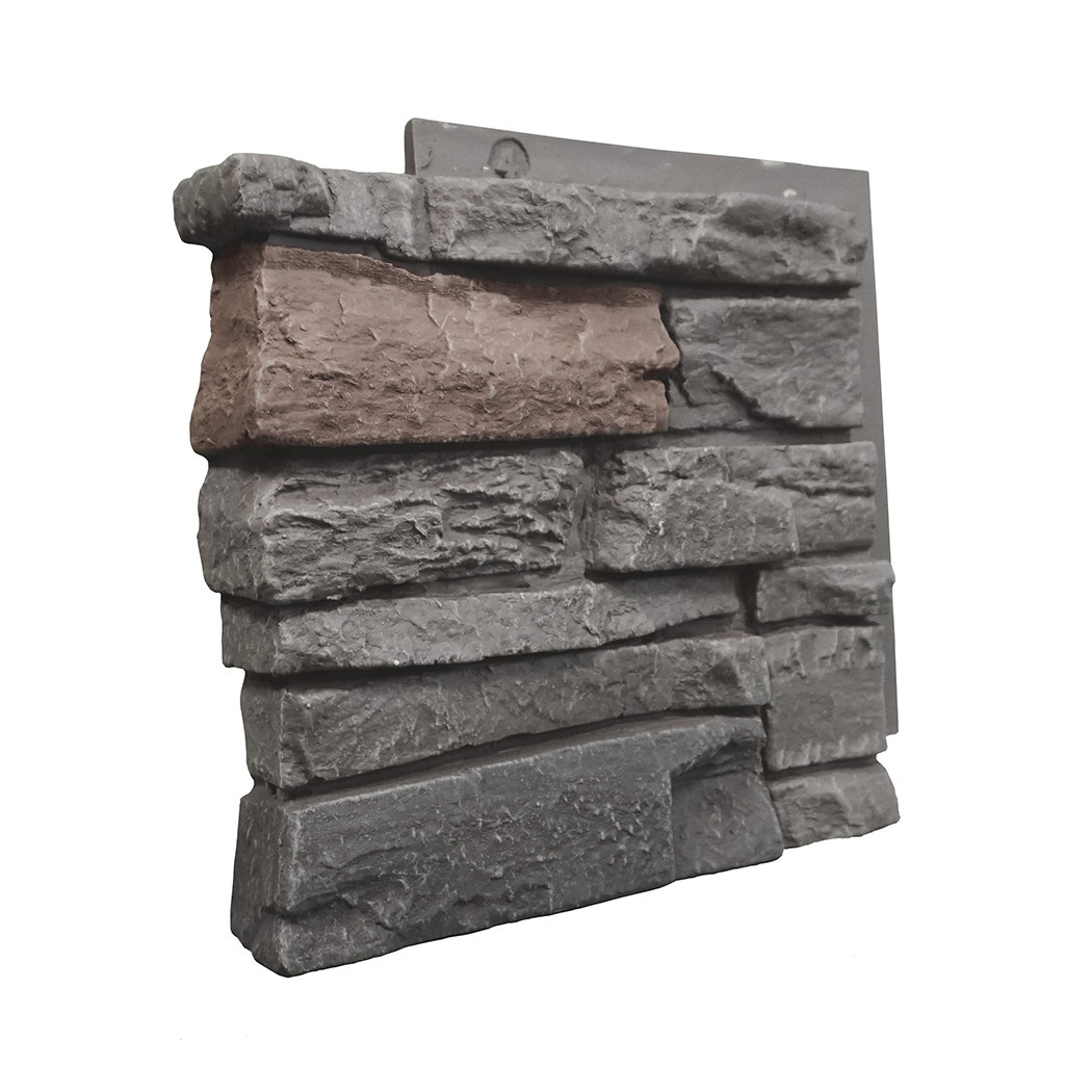 GenStone 12.5" x 12" Stone Wall Paneling in Brown | Wayfair