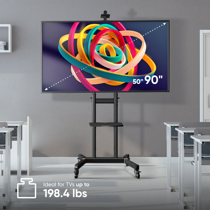 ONKRON Portable TV Stand for 50-90 Inch Flat/ Curved TVs up to 220 lbs ...