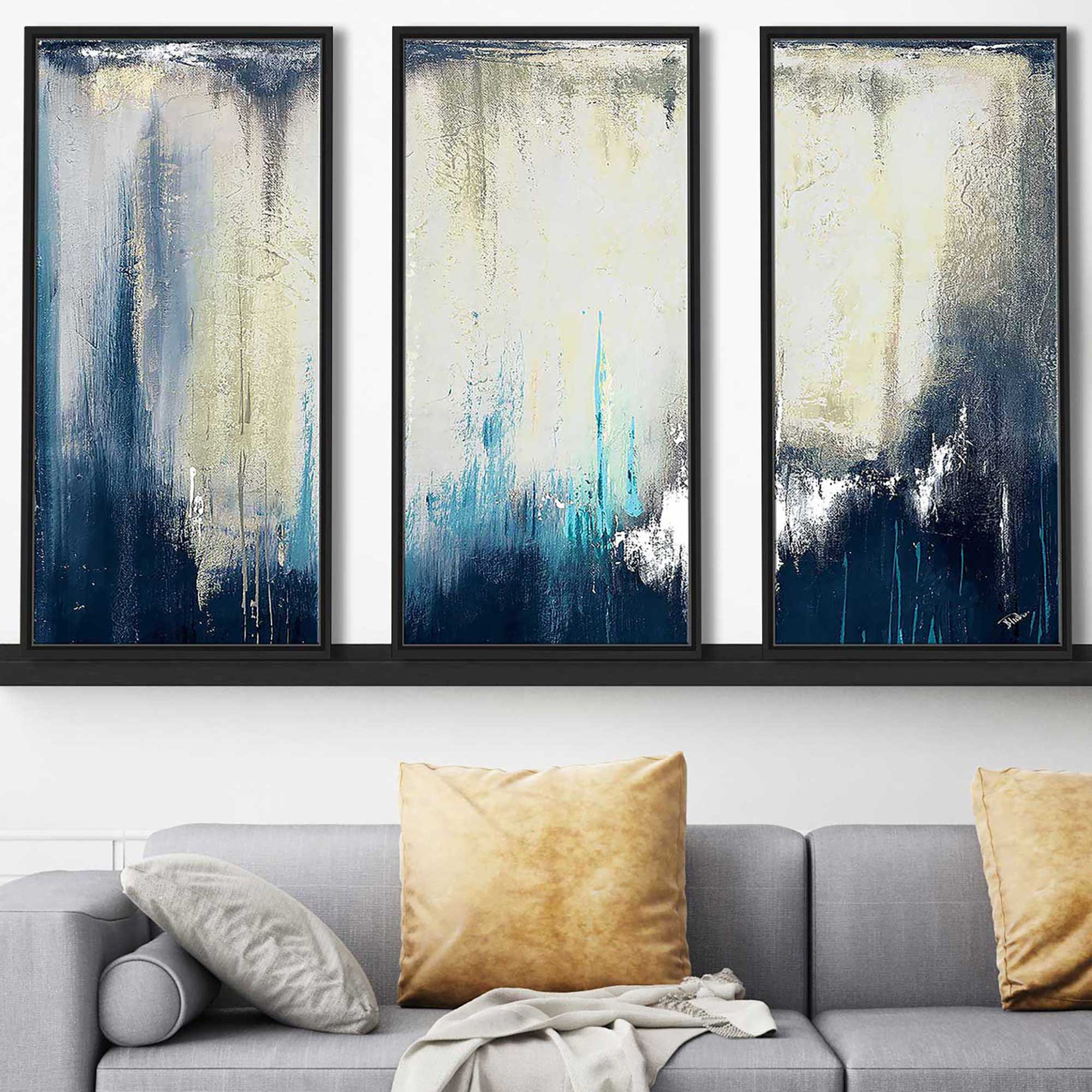 PicturePerfectInternational Navy Blue Illusion II by Patricia Pinto - 3 ...