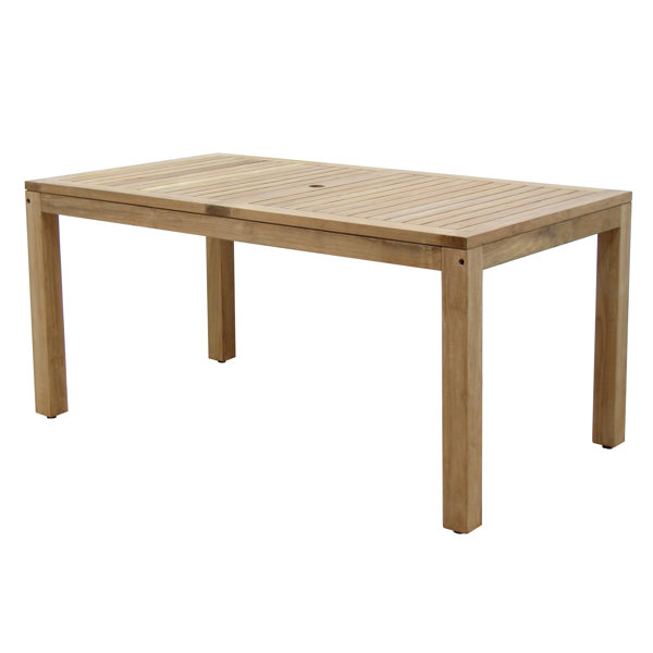 Beachcrest Home Rafael Teak Rectangle Patio Table | Wayfair