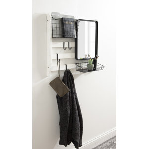 Kate and Laurel Tanner Wall Function Key Organizer with Key Hooks | Wayfair