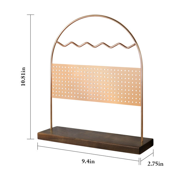 Ebern Designs Rose Gold Earring Holder And Jewelry Stand | Wayfair