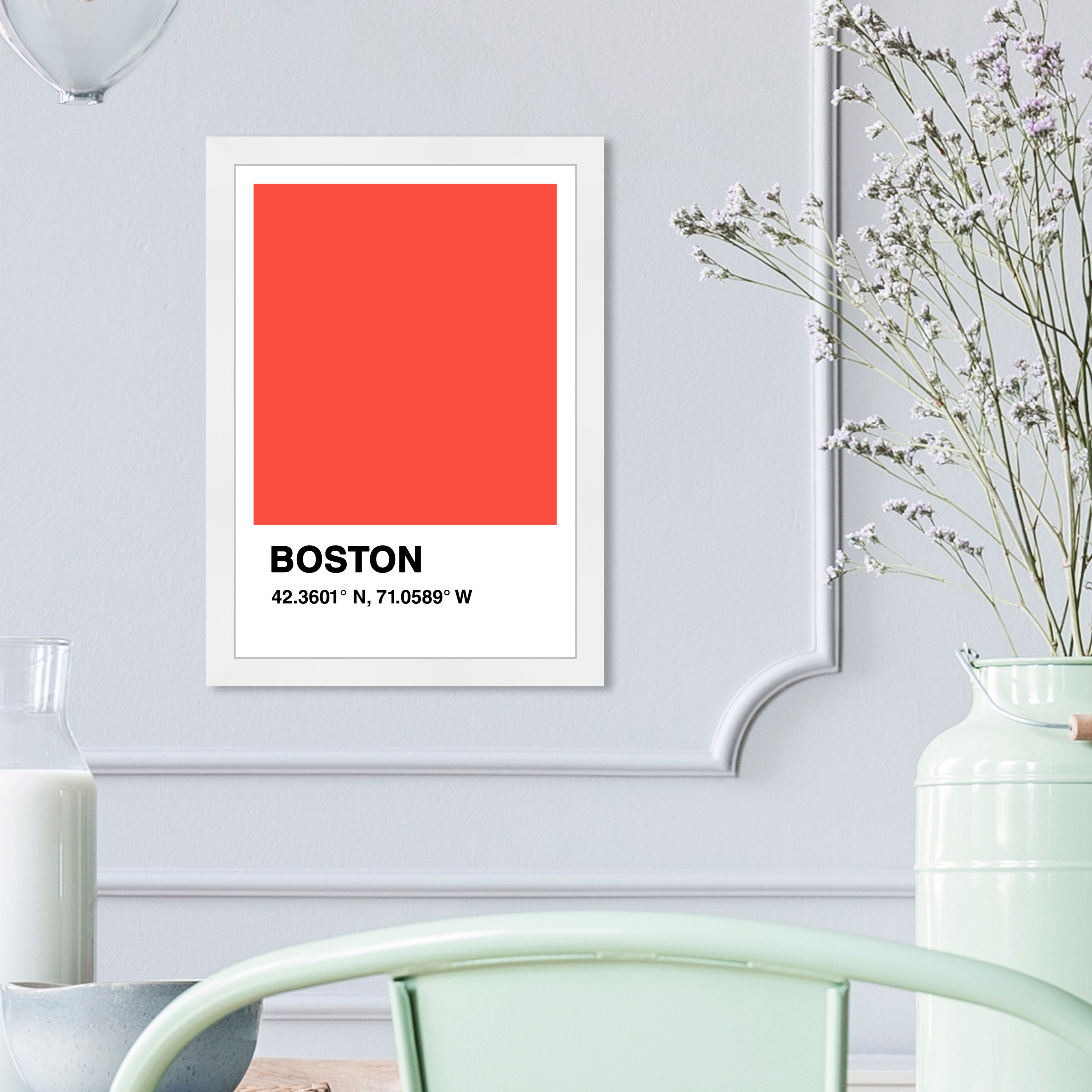 Trinx Boston Color Swatch - Picture Frame Textual Art | Wayfair