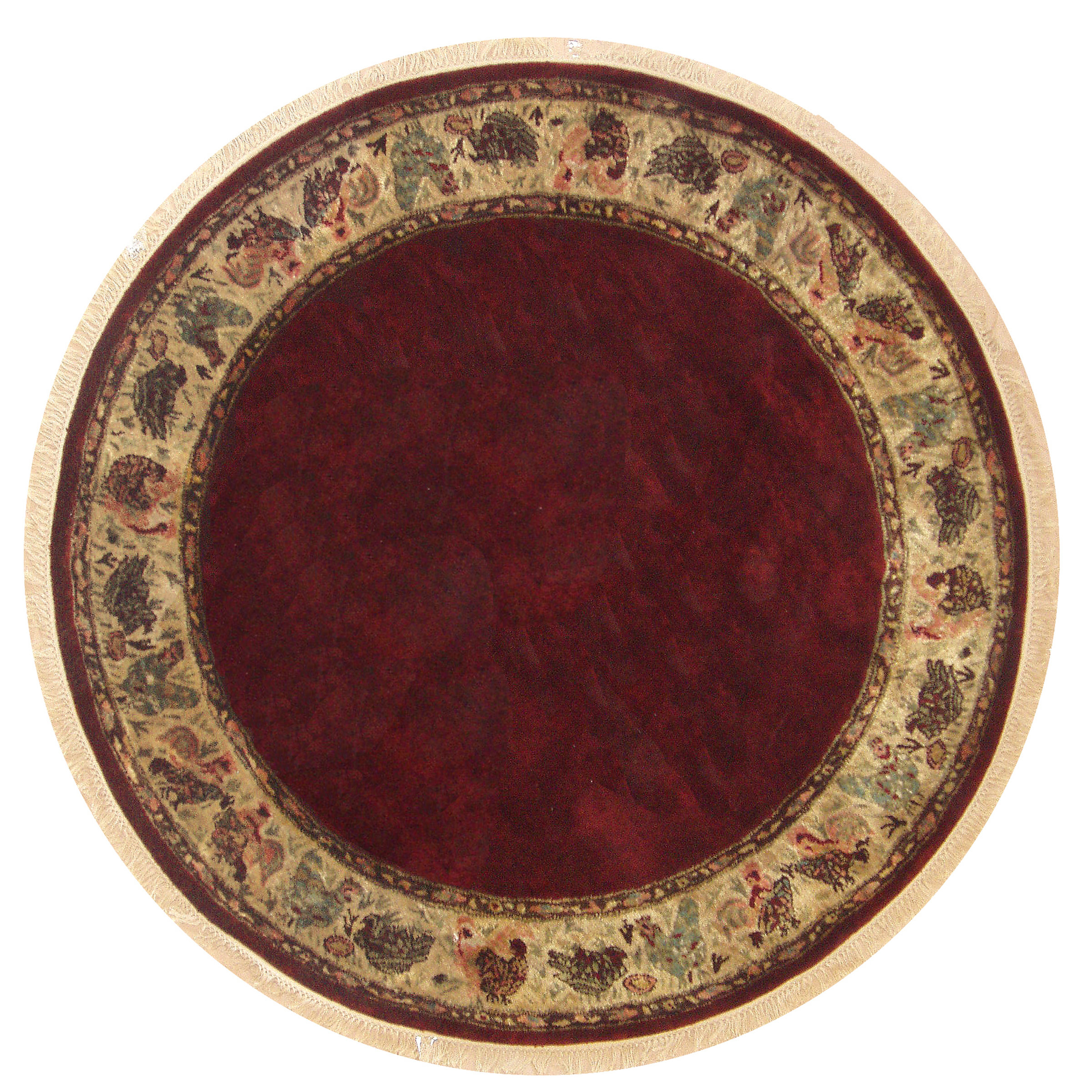 World Menagerie Daelen Handmade Tufted Wool Burgundy Rug | Wayfair