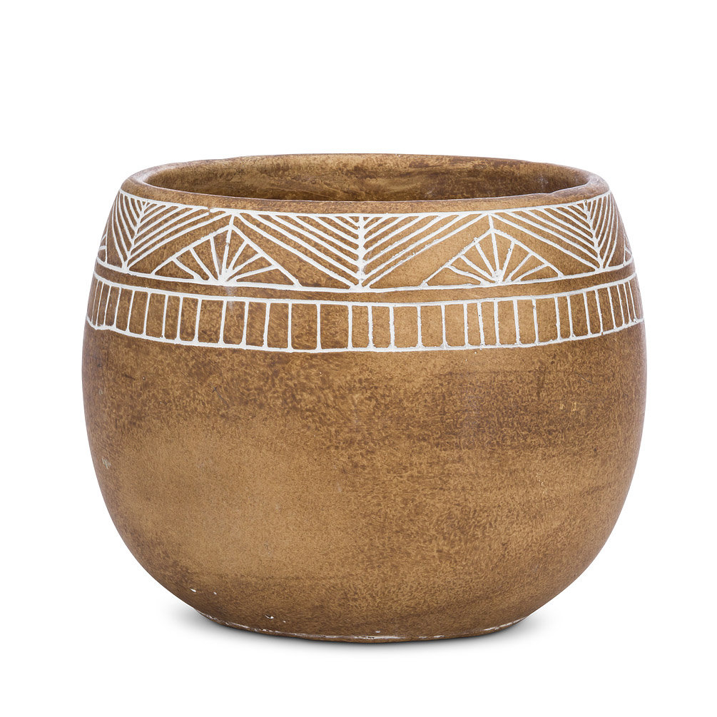Union Rustic Pot with Tribal Band Planter | Wayfair