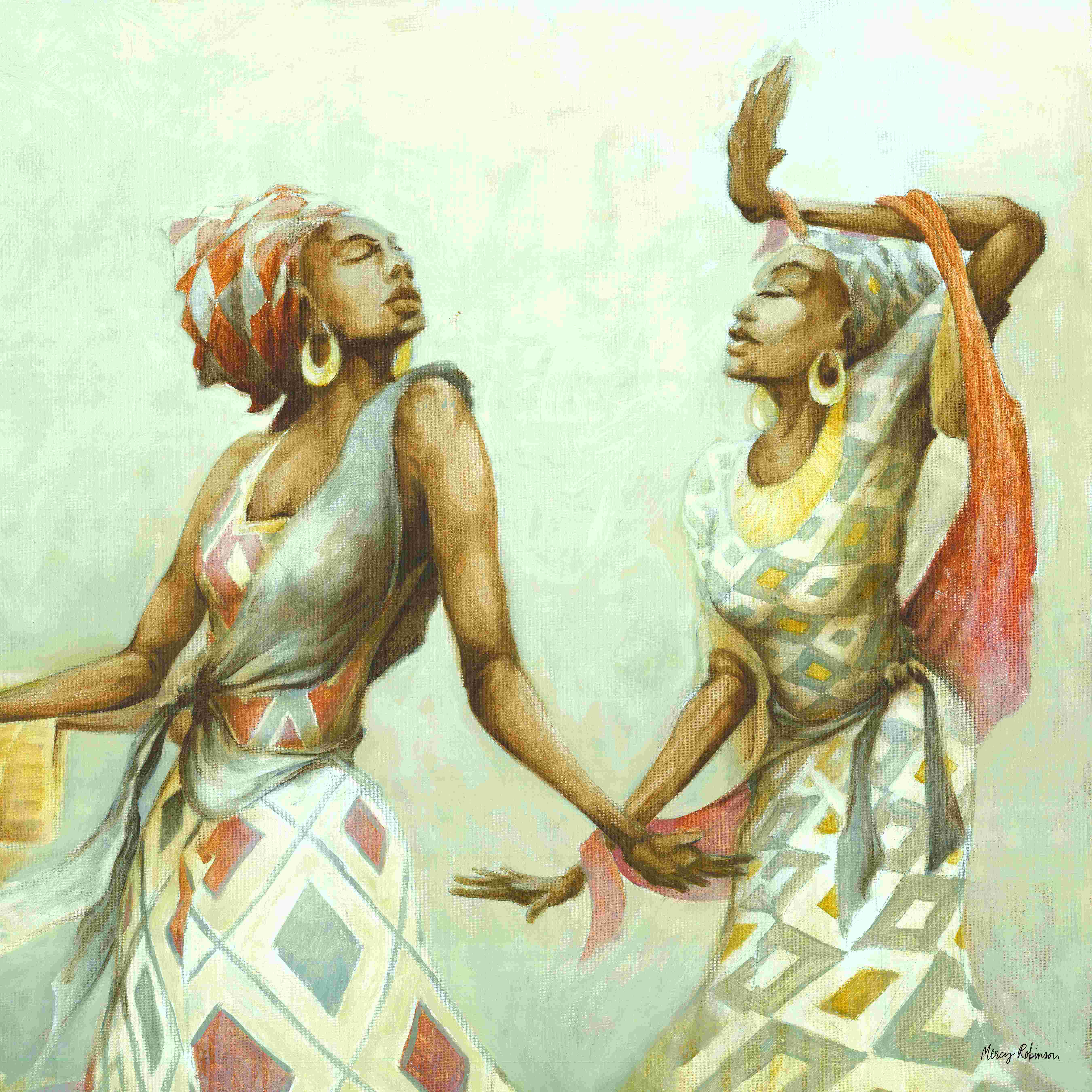 Mercer41 Dancing Ladies - Wrapped Canvas Print | Wayfair