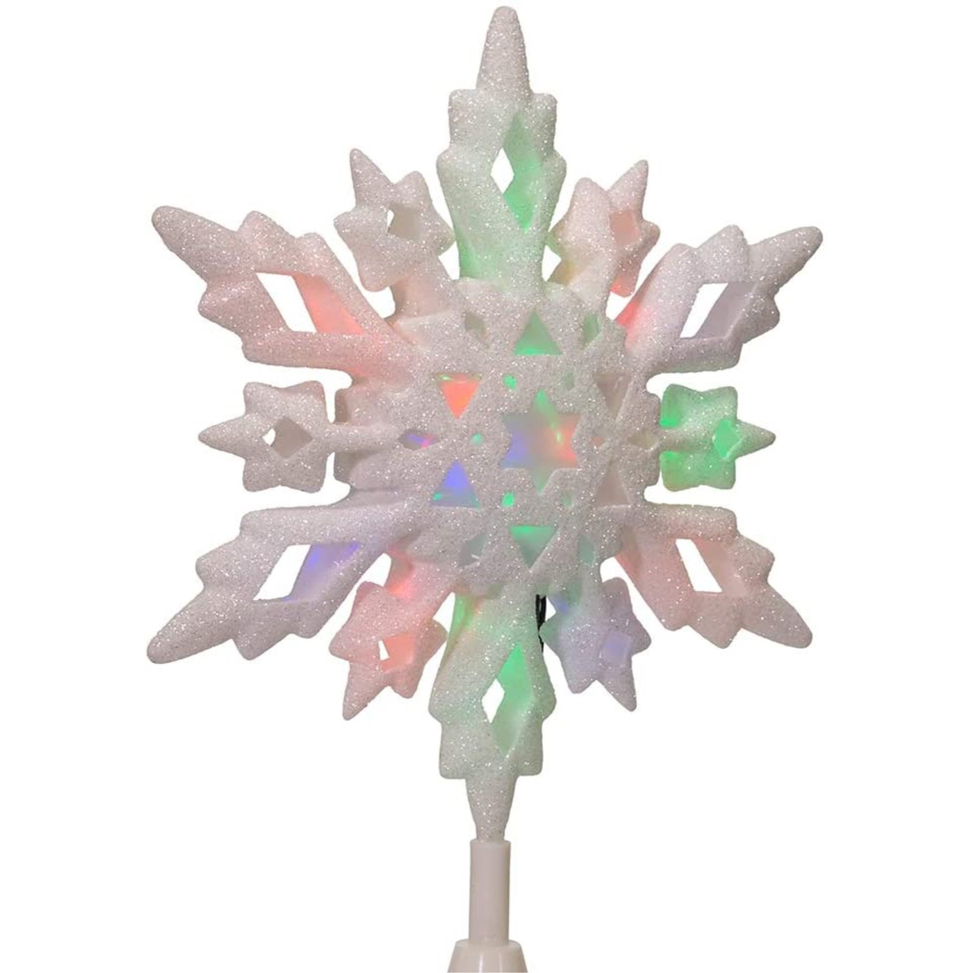 Kurt Adler LED Glitter Snowflake Tree Topper | Wayfair