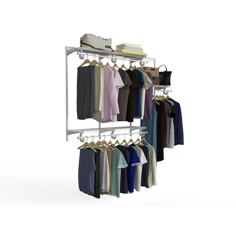 ClosetMaid ShelfTrack 48" W - 72" W Closet System Starter Kit & Reviews ...