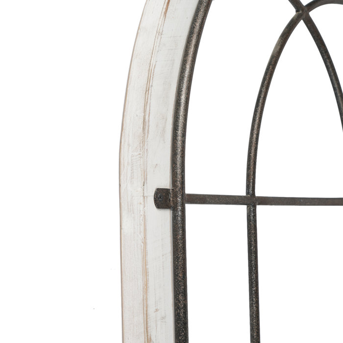 Ophelia & Co. Distressed Wood And Metal Window Arch Wall Decor | Wayfair