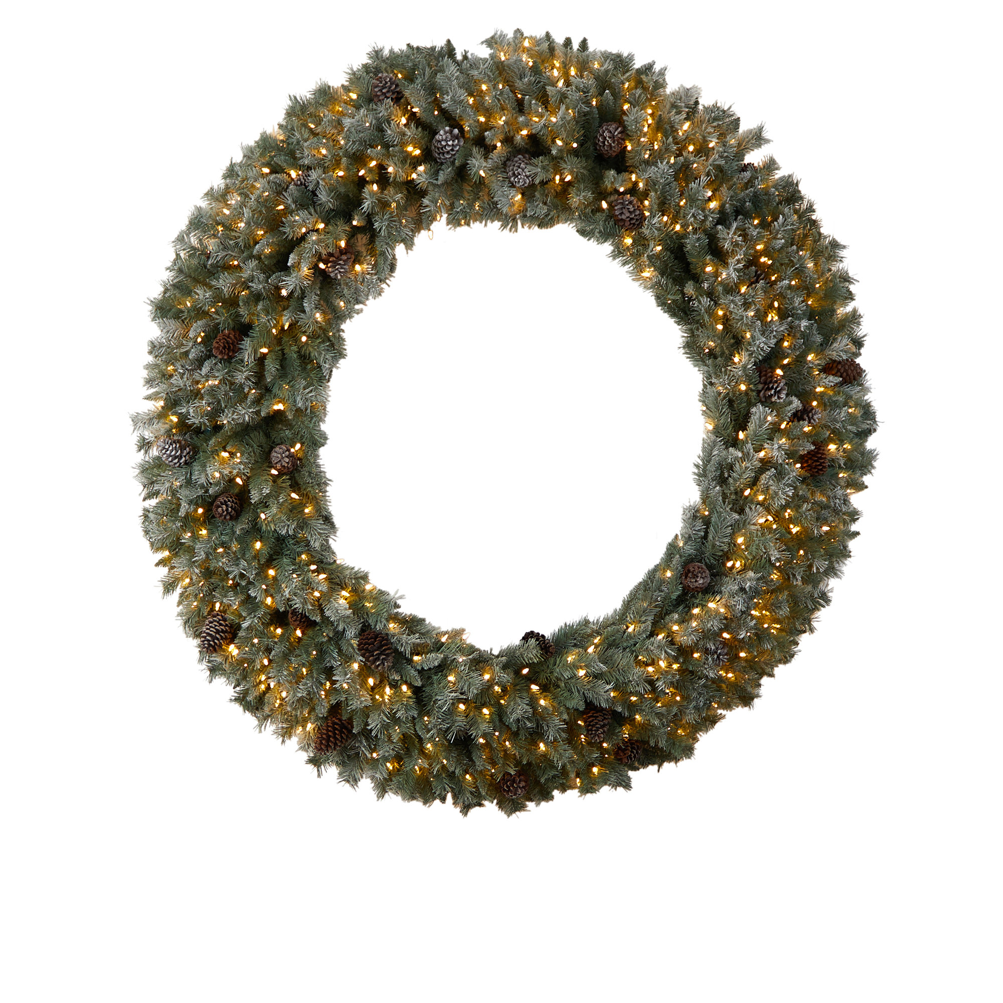 Nearly Natural Faux Lighted 72'' Wreath | Wayfair