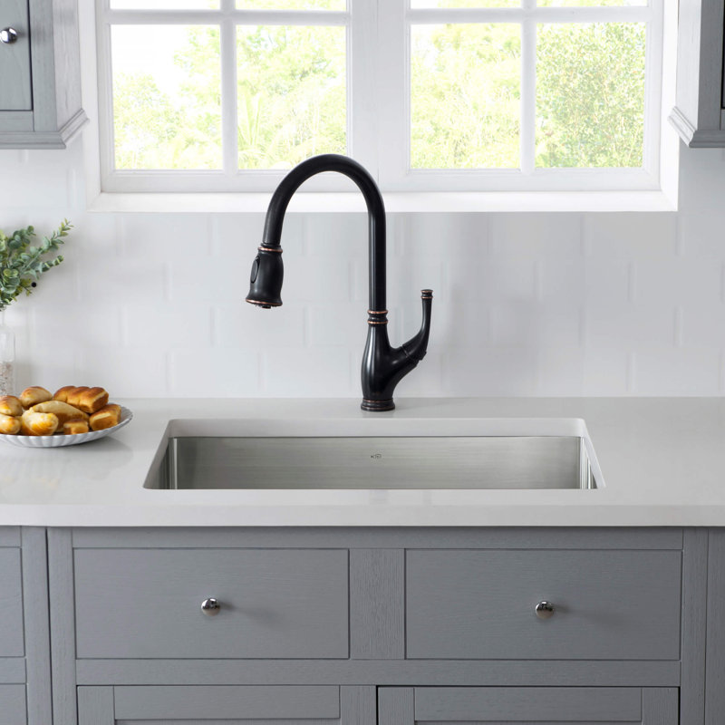 KIBI USA KIBI 18'' W Single Bowl Stainless Steel Undermount Kitchen ...