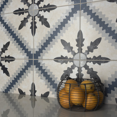Merola Tile Evoque Monastery 10" x 10" Porcelain Patterned Wall & Floor ...