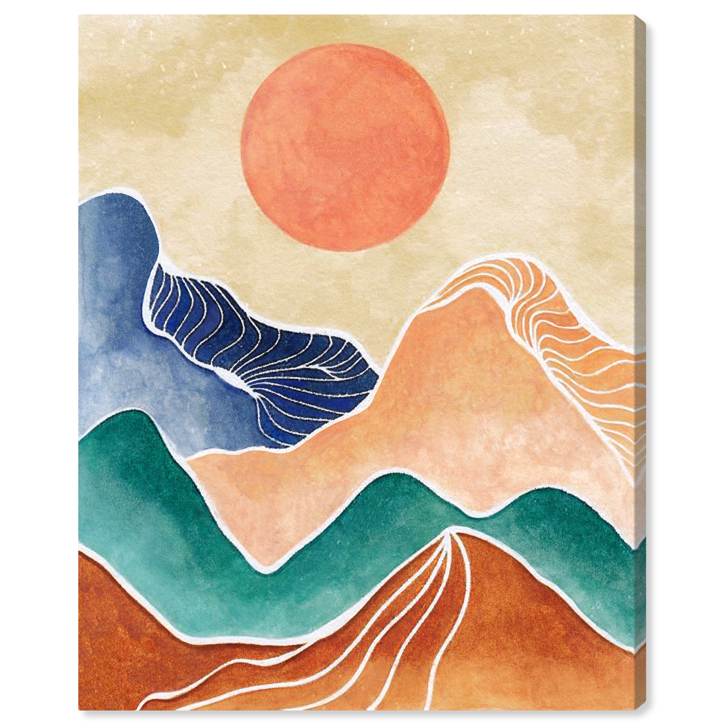 Wynwood Studio Colorful Hillside Boho Sunny Mountains Mid-Century ...