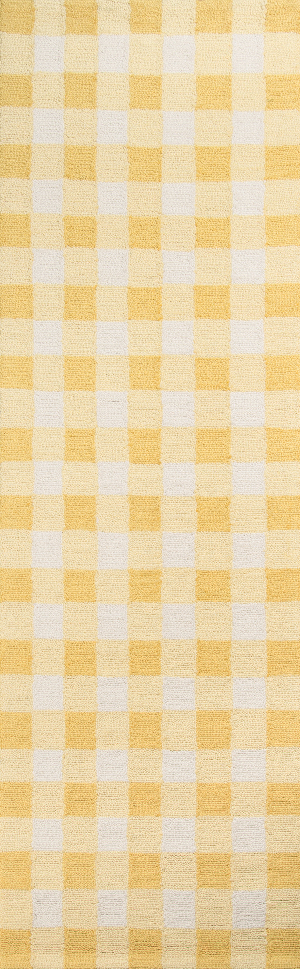 August Grove® Zager Handmade Looped/Hooked Performance Yellow/White Rug ...