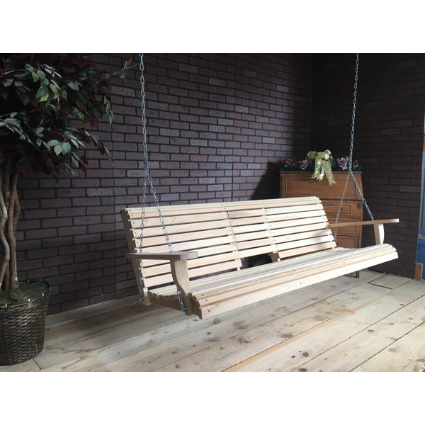 Highland Dunes Mahowny Solid Wood Porch Swing & Reviews | Wayfair