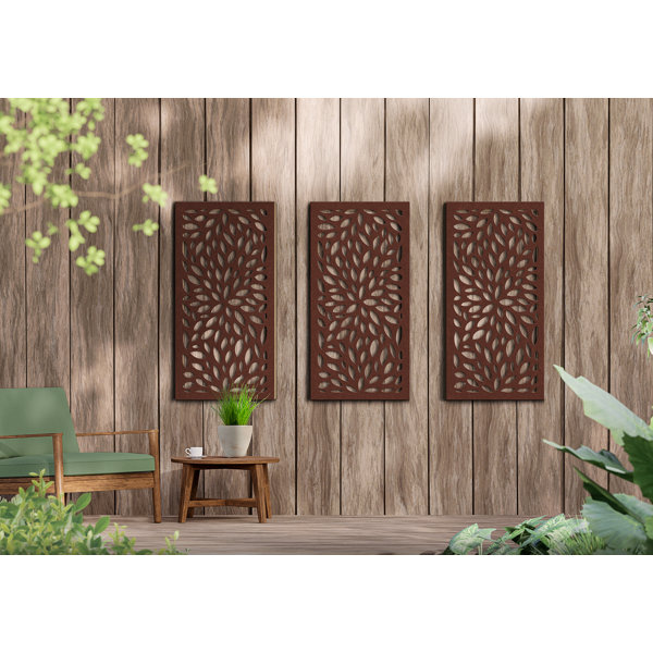 DESIGN-VU Floral Decorative Privacy Panel | Wayfair