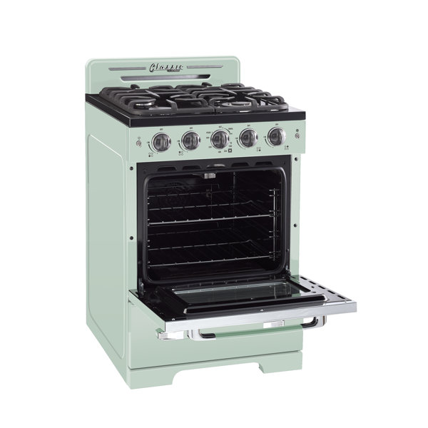 Unique Classic Retro 24" 4 burner 2.9 cu. ft. Freestanding Gas Range ...